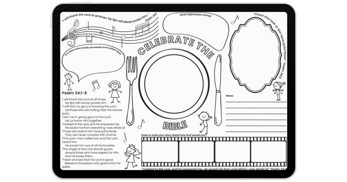 Bible Sunday 24 - Activity Placemat | Shop | Scottish Bible Society